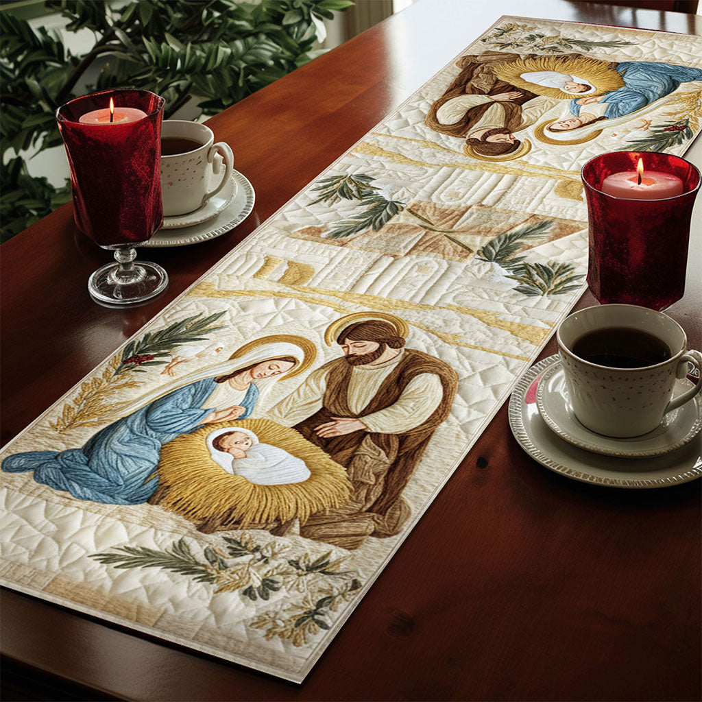 Nativity Scene Quilted Table Runner QFTO5171002 – Custom Gifts Design
