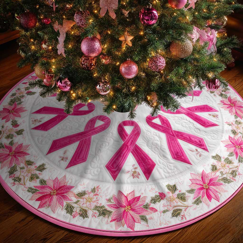Breast Cancer Christmas Tree Skirt QFTD5231002 – Custom Gifts Design
